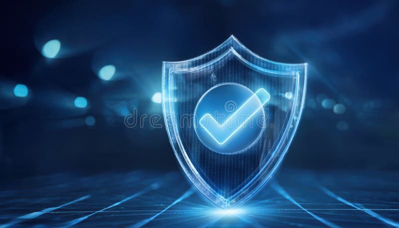 A Security Shield Featuring a Verification Tick Symbol Encased within a ...
