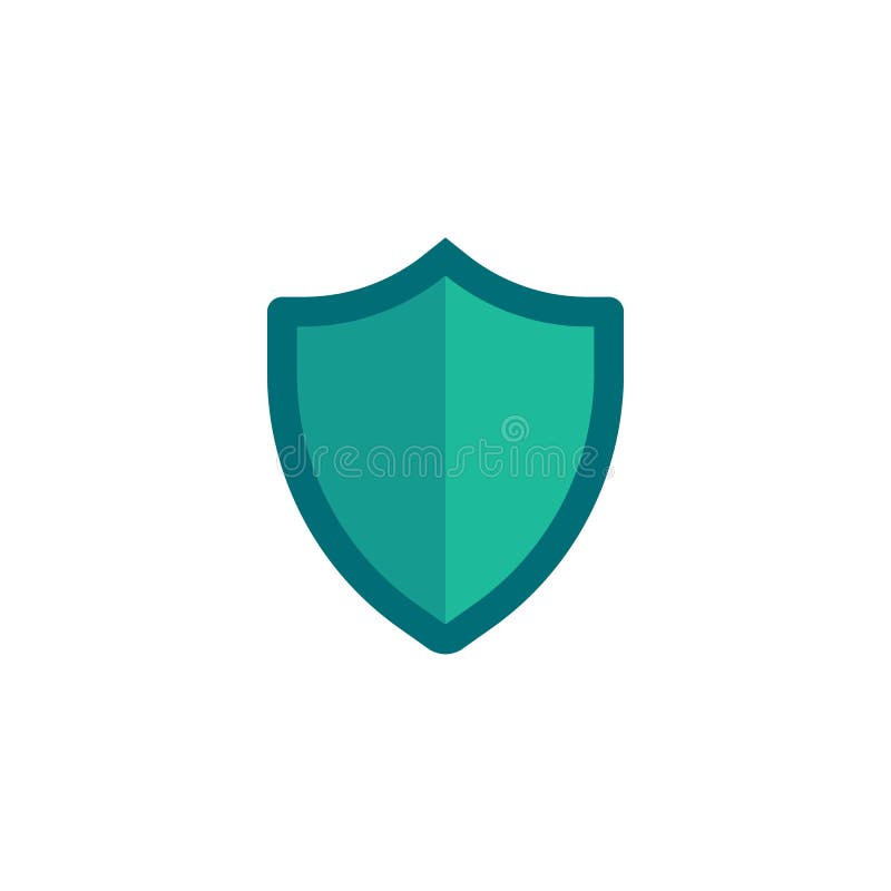 Security shield flat icon stock vector. Illustration of protection ...