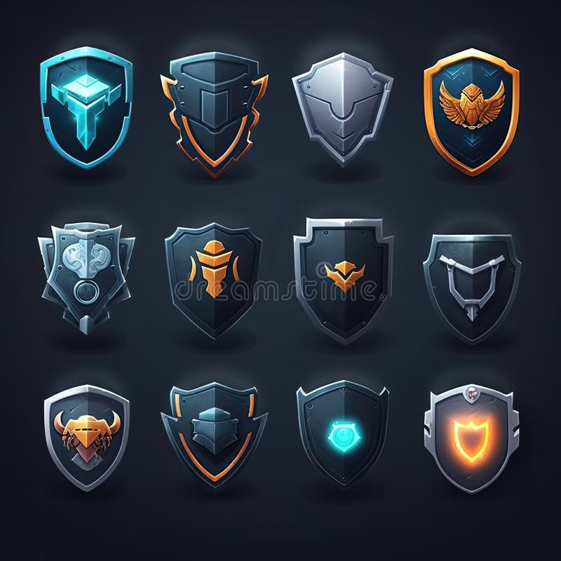 Security Shield Game Ai Generated Stock Illustration - Illustration of ...