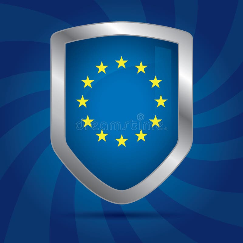Security Shield Icon European Union Stock Vector - Illustration of ...