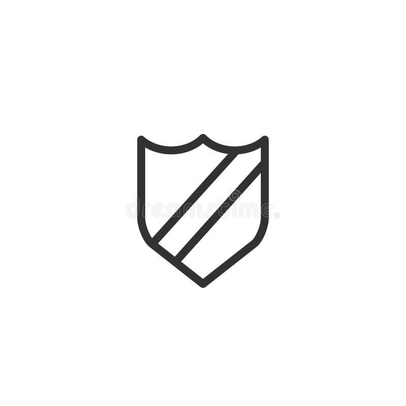 Security Shield Line Icon Design Stock Illustration - Illustration of ...