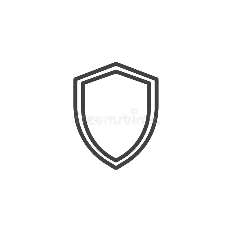Shield Line Badges. Blank Emblems Template for Sport Club, Military and ...