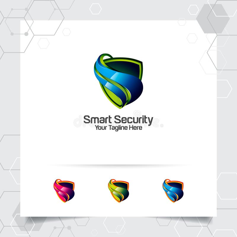Security Shield Logo Design with Concept of Protection Shield Vector ...