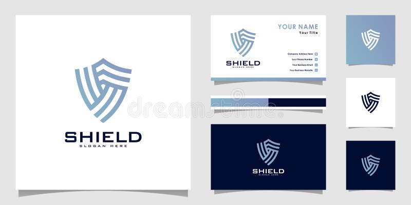 Security Shield Logo Vector Premium Stock Vector - Illustration of ...