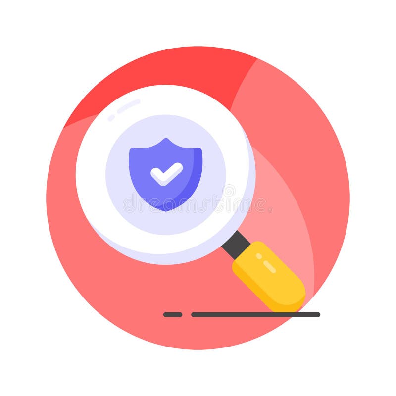 Security Shield with Magnifier, Security Search Icon, Safety Check ...