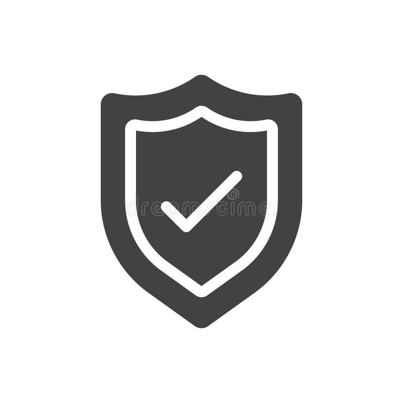 Security Shield Protected Icon Simple Vector Symbol Stock Vector ...