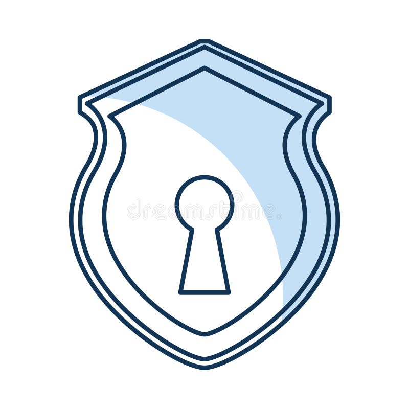 Security Shield with Shape Hole Isolated Icon Stock Vector ...