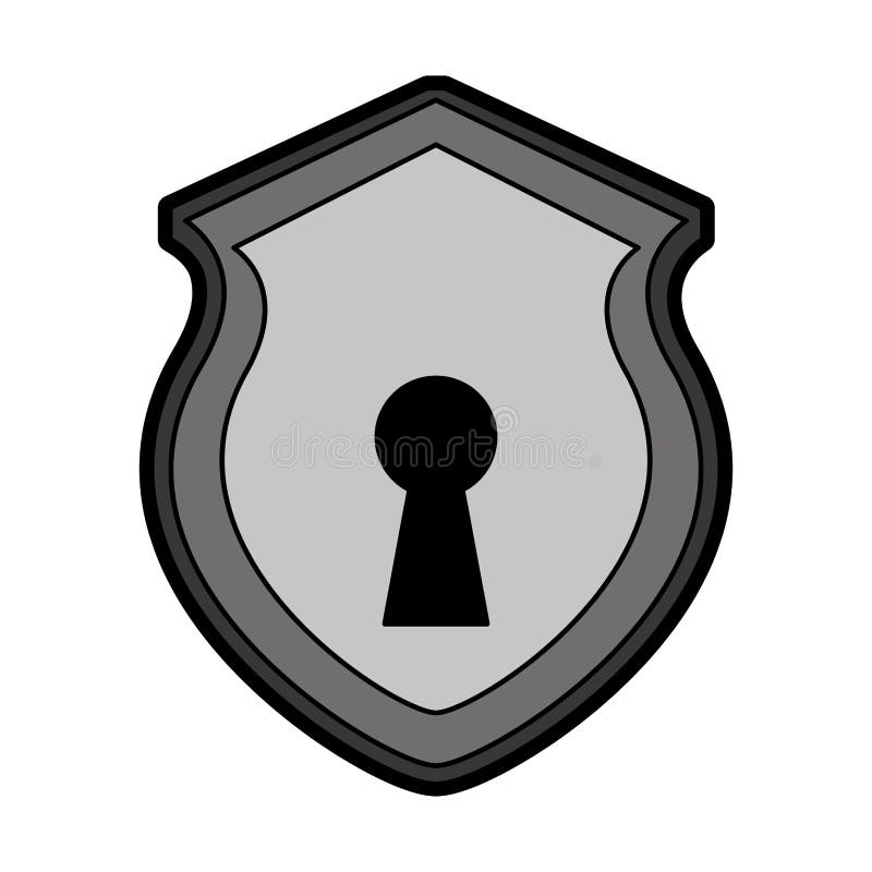 Security Shield with Shape Hole Isolated Icon Stock Vector ...