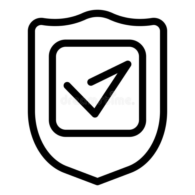 Security Shield Showing Check Mark Symbol for Secure Transaction Stock ...