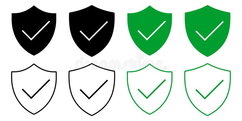Security Shield Sign Vector. Safety Shield Icon. Protect Icon Set ...
