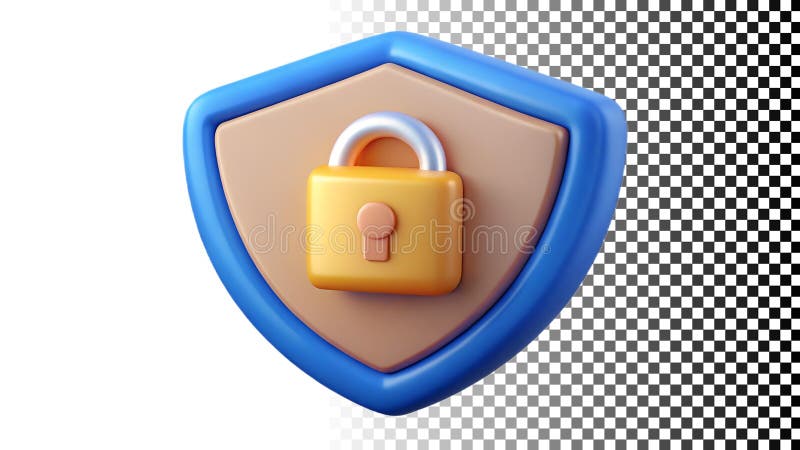 Security Shield with Small Padlock, Symbolizing Layered Protection Png ...
