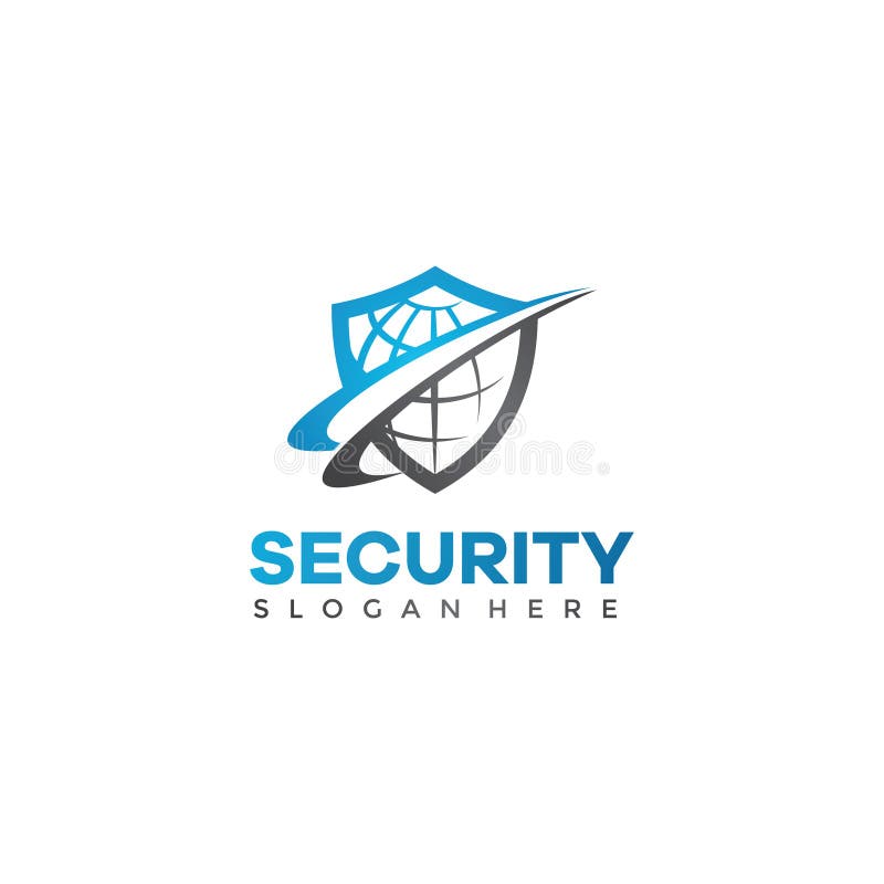 Security Shield Vector Logo Template Stock Illustration - Illustration ...