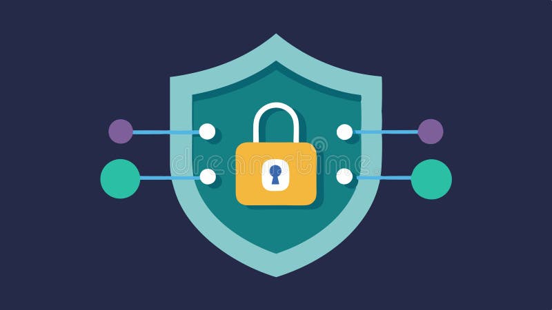 Security Shield a Visual of a Shield with a Padlock and a Blockchain ...