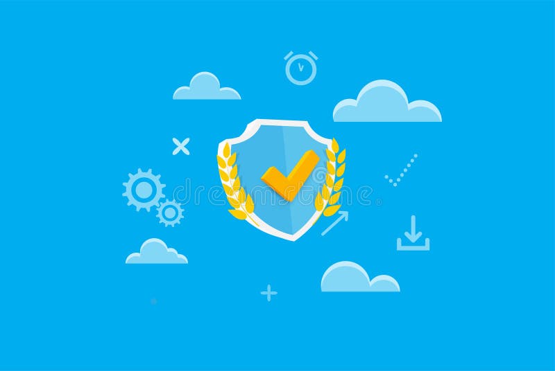 Blue Check Marks on a Transparent Background. Vector Illustration ...