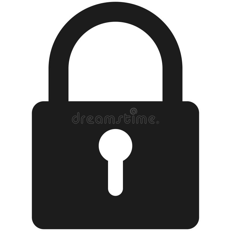 Padlock Vector for Protection the Privacy, the Cyber Security Sign ...