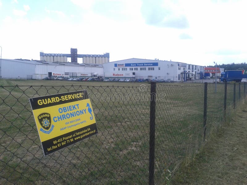 Security sign editorial photo. Image of tree, landscape - 42781156