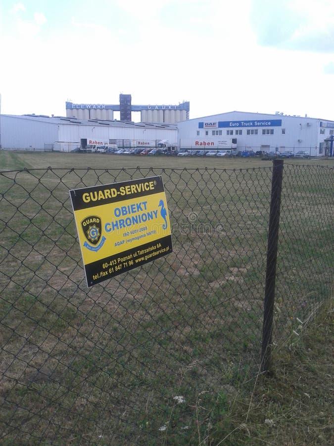 Security sign editorial stock image. Image of company - 42781164