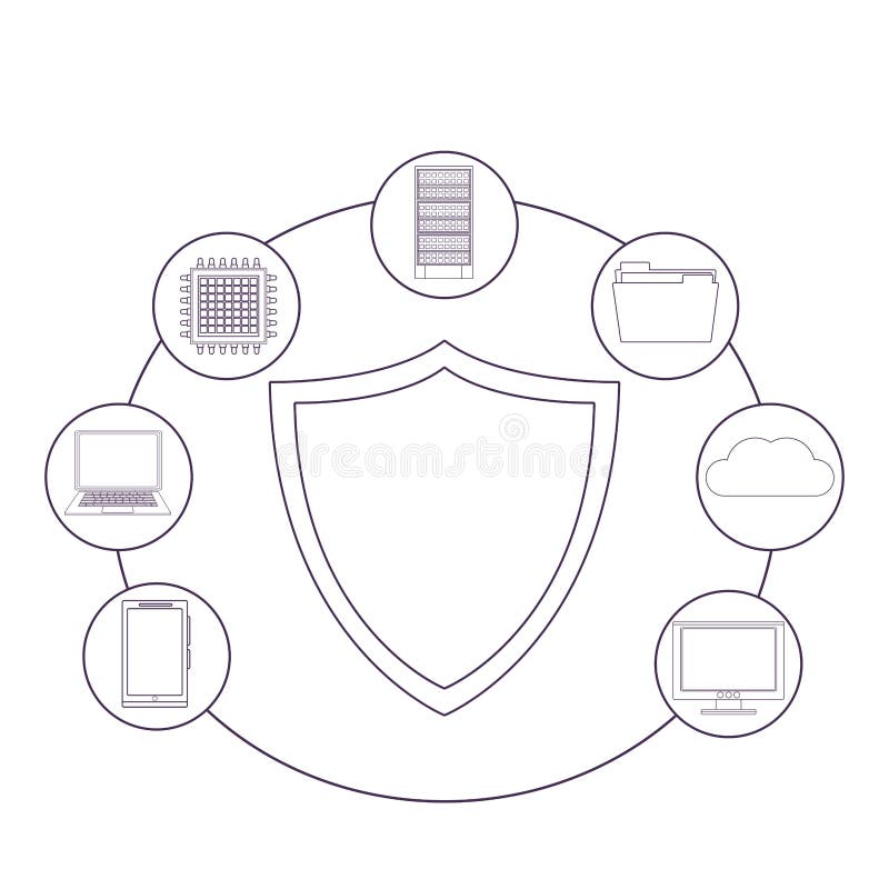Security Sign and Informatic Items Stock Vector - Illustration of ...