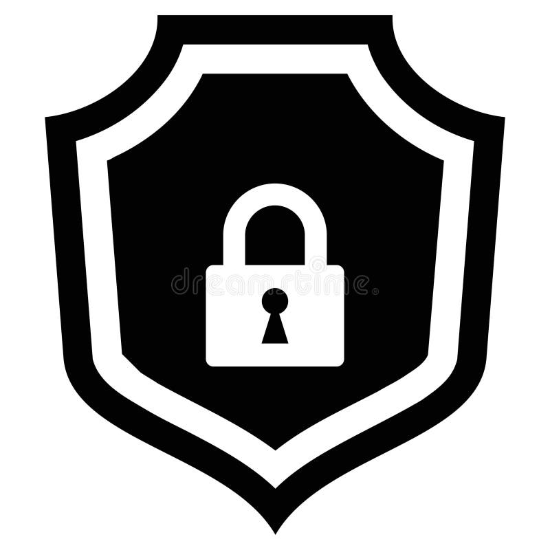 Security sign on white stock illustration. Illustration of measures ...