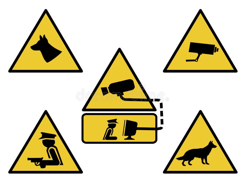 Security signs stock vector. Illustration of public, personnel - 2336766