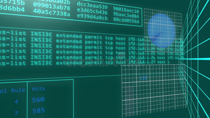 Security Software Screen on a Network Firewall Stock Video - Video of ...