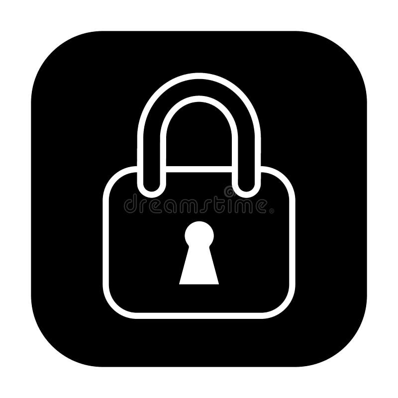 Security Solid Icon. Lock Vector Illustration Isolated on White Stock ...