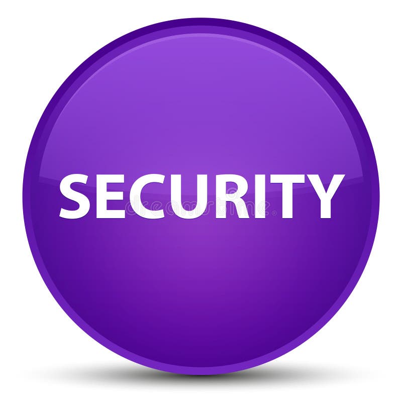 Security Special Purple Round Button Stock Illustration - Illustration ...
