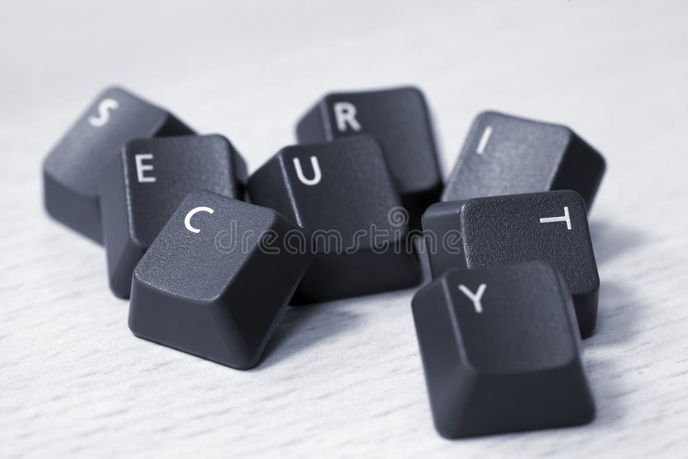 SECURITY Spelled with Keyboard Keys Stock Photo - Image of internet ...