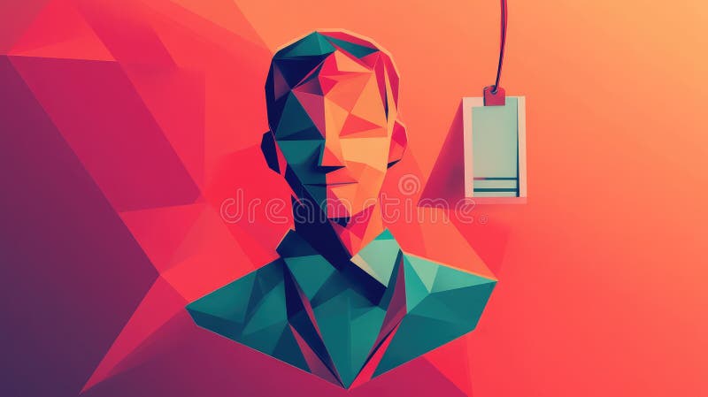 Security Spiraling Employee Badge Stock Illustration - Illustration of ...