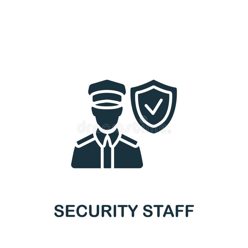 Security Staff Icon. Monochrome Simple Sign from Security Collection ...