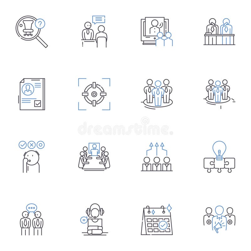 Security Staff Line Icons Collection. Vigilant, Alert, Trained ...
