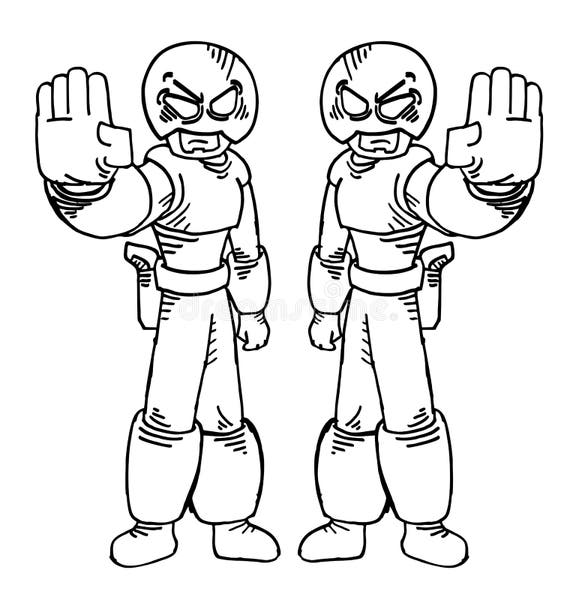 Security stop stock vector. Illustration of police, cartoon - 259539290