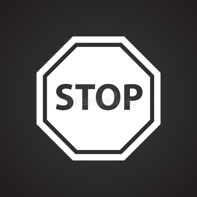 Security Stop Sign on White Background Stock Vector - Illustration of ...