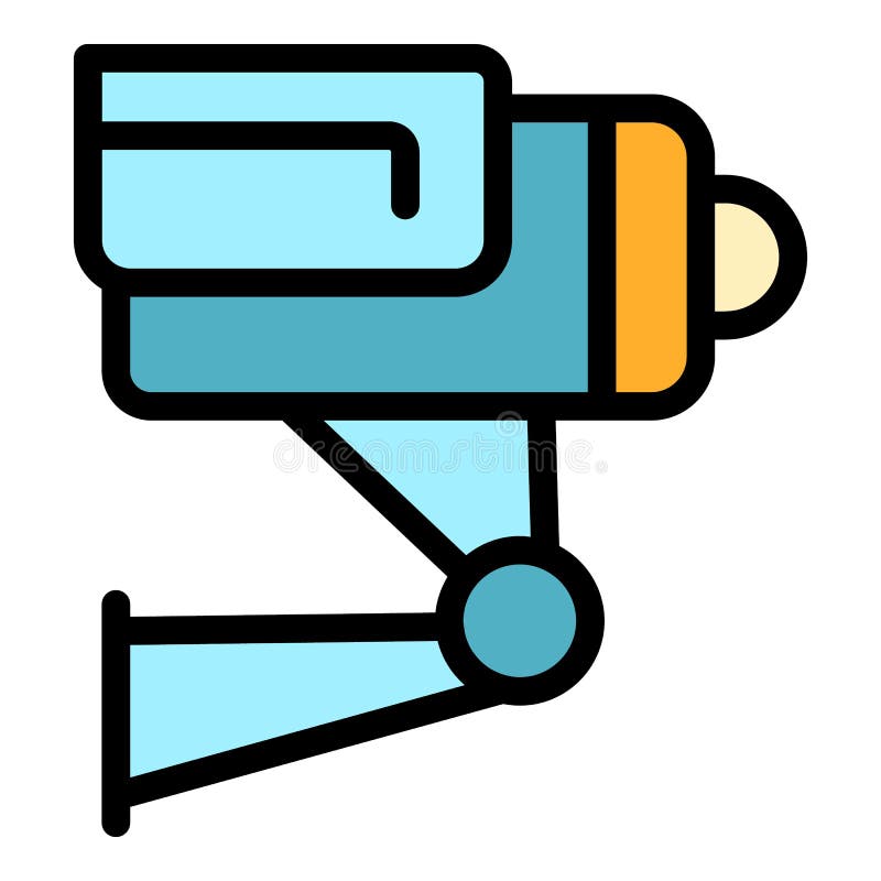 Security Street Camera Icon Color Outline Vector Stock Vector ...
