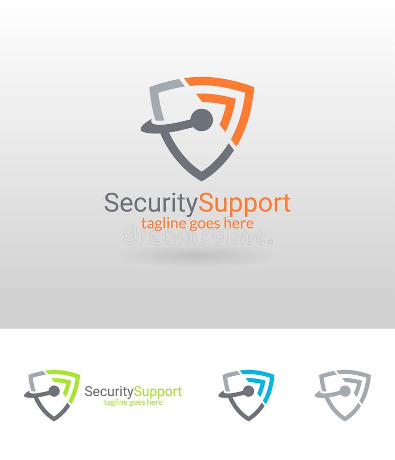 Security Support. Network, Internet Tech Concept Illustration. Design ...