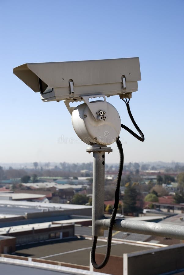 Security Surveillance Camera Stock Image - Image of screen, policing ...