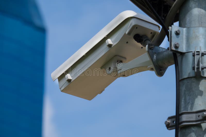 Security Surveillance Camera Stock Photo - Image of safeguard, post ...