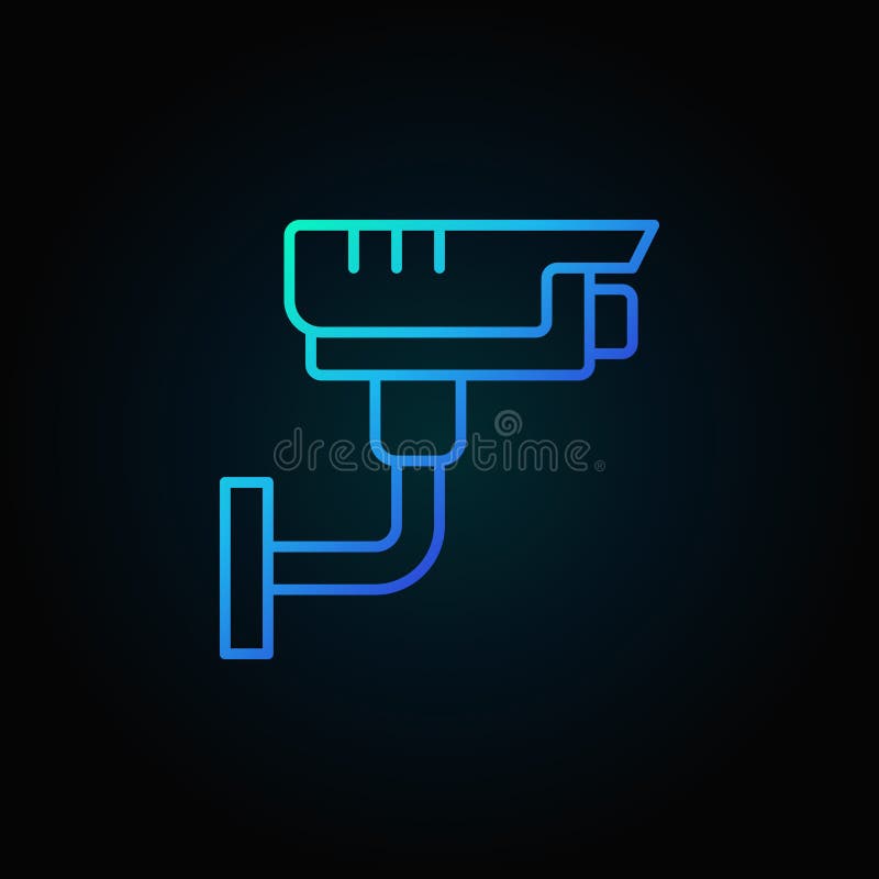 Blue CCTV and Surveillance Camera Vector Banner Stock Vector ...