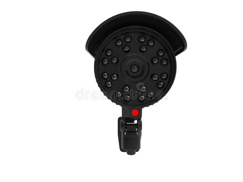Security Surveillance Camera - Front View Stock Photo - Image of ...