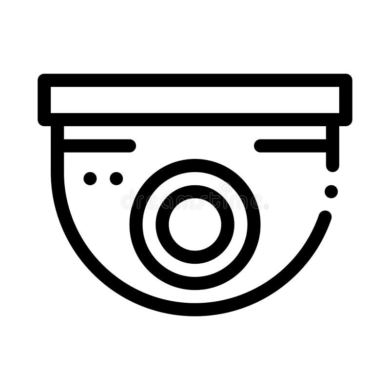 Security Surveillance Camera Icon Vector Outline Illustration Stock ...