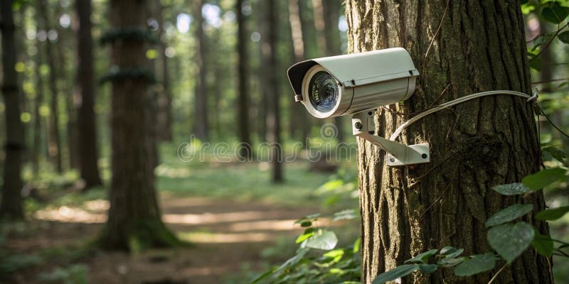 Security Camera stock illustration. Illustration of wilderness - 366930813