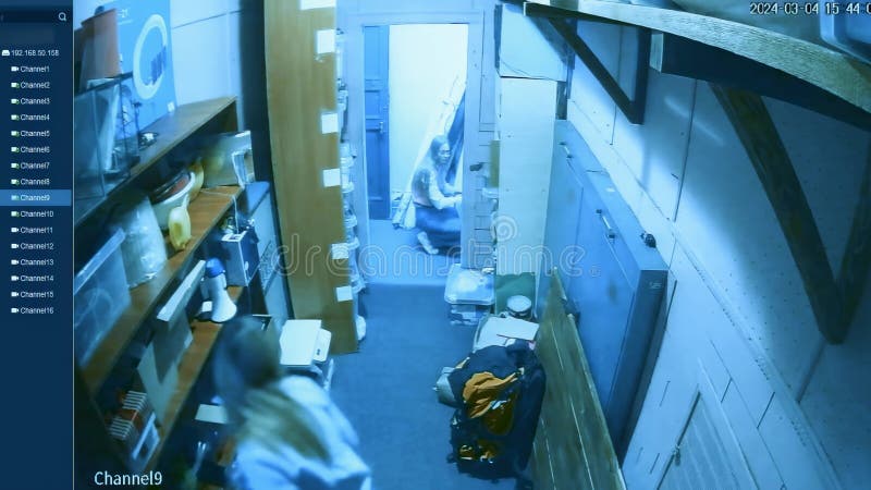 Security Surveillance Camera Setup in Warehouse Stock Video - Video of ...