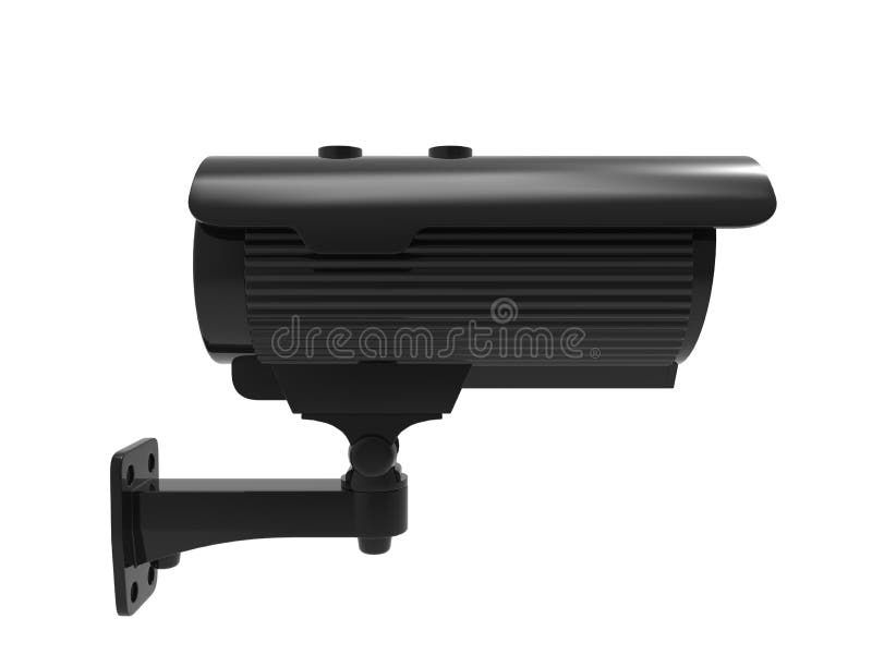 Security Surveillance Camera - Side View Stock Photo - Image of safety ...