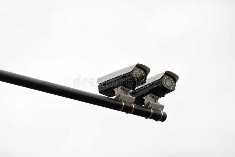 Speed Camera Monitoring Traffic Stock Image - Image of city, highway ...