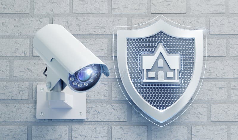 Security by a Surveillance Camera System Stock Illustration ...