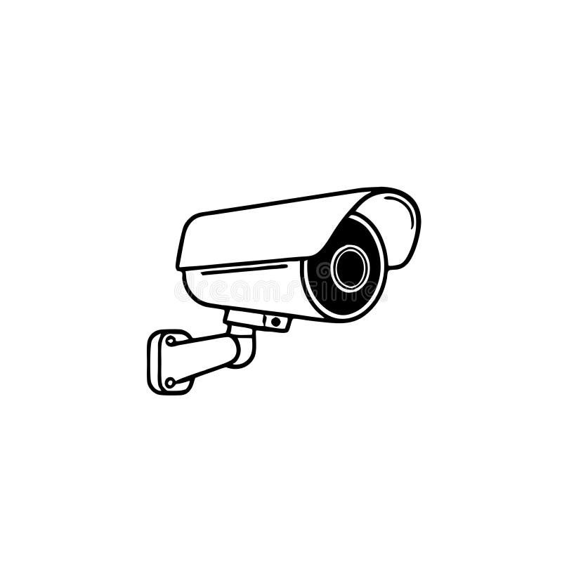 Security Surveillance Camera Vector Illustration for Safety Awareness ...