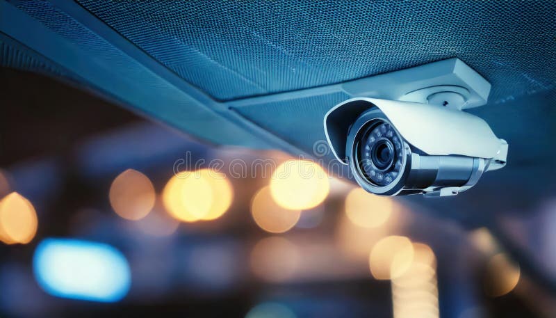 Security Surveillance with Close Up CCTV Camera on Office Building ...