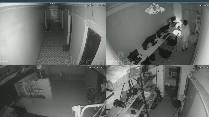 Security Surveillance Multi-Camera Setup in Office and Warehouse Stock ...