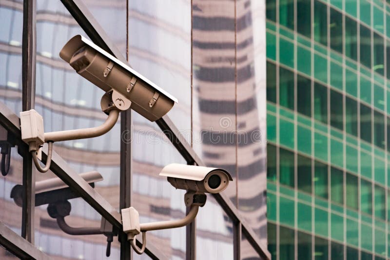 Security Surveillance System at the Entrance To a Modern Office ...