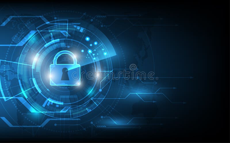 Security Switch with Radar Scan Abstract Technology Background ...